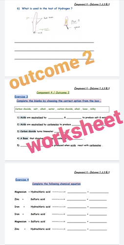 ELC Science - Component 4 / Outcome 1,2,3 &4 ( AQA) / Entry Level ...
