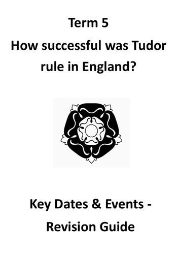The Tudors Homework | Teaching Resources