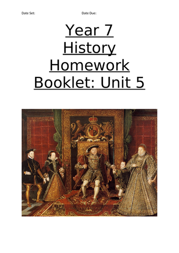 The Tudors Homework | Teaching Resources