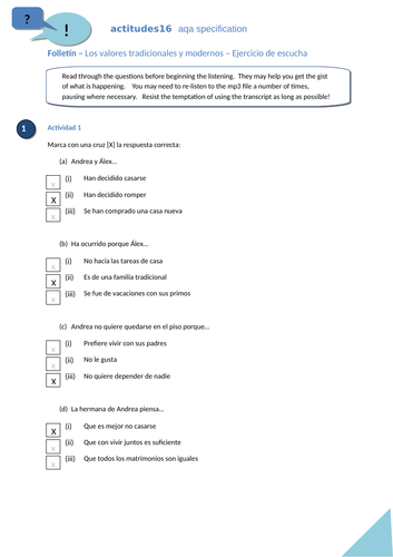 La familia AQA AS Level Spanish | Teaching Resources
