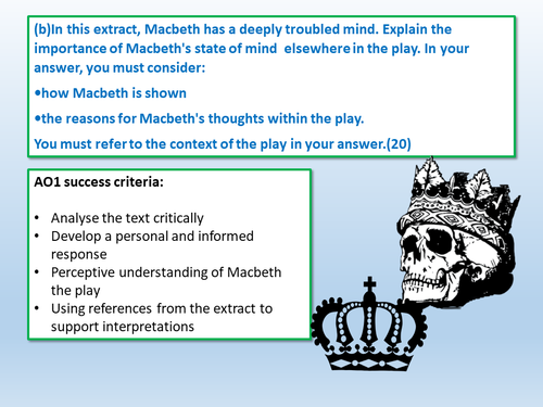 Macbeth Edexcel Assessment | Teaching Resources