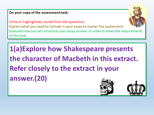 Macbeth Edexcel Assessment | Teaching Resources