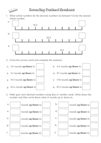 Y4 Fractions and Decimals Lesson 10 - Rounding from 1 d.p. - Year 4 ...