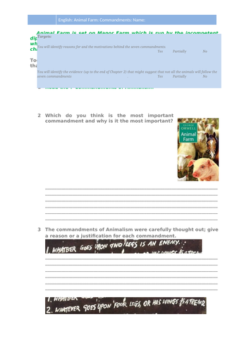 Animal Farm Chapter by Chapter Workbook | Teaching Resources