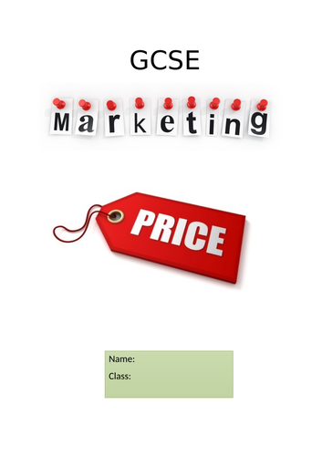 Marketing Mix- Price Booklet | Teaching Resources