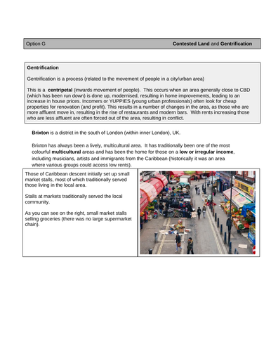 Brixton Gentrification and Contested Land Case Study | Teaching Resources