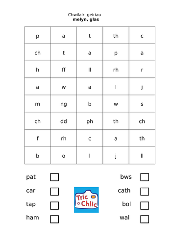Adnoddau Tric a Chlic | Teaching Resources