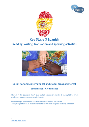 Global and Social Issues - Spanish - Workbook | Teaching Resources