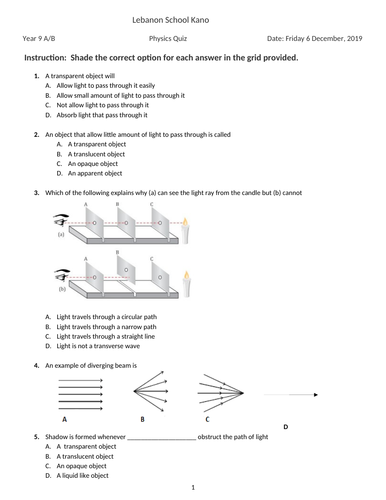 Wave and Light | Teaching Resources
