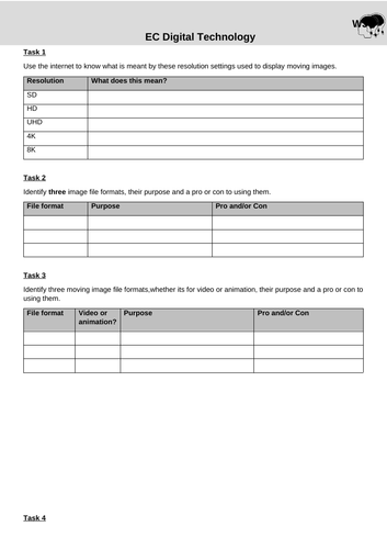 WJEC Digi Tech - Lesson 1: Digital Images | Teaching Resources