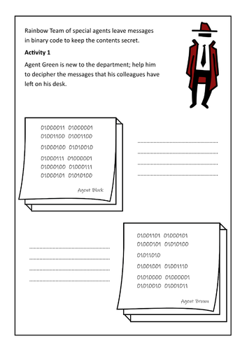 Binary code - secret messages | Teaching Resources Binary code - secret messages | Teaching Resources