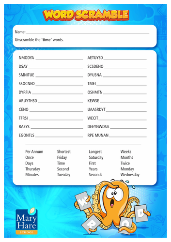 Maths Vocabulary Time Lesson 3 | Teaching Resources
