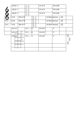 Building Block Starter printable Worksheet - Foundation | Teaching ...