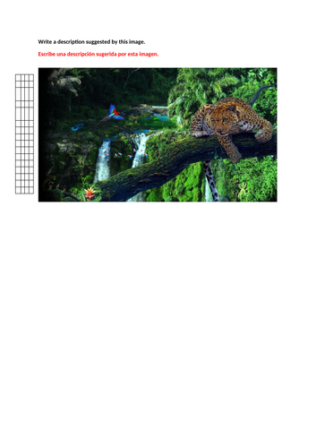 EAL Spanish descriptive writing - Rainforest | Teaching Resources