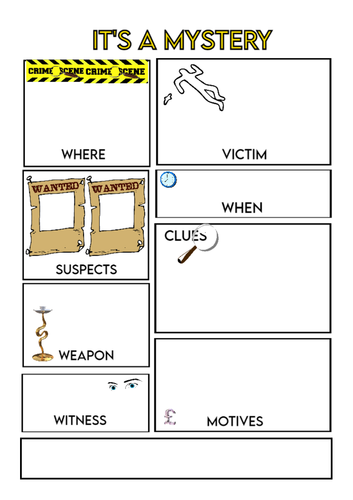 It's A Mystery Planning Writing Frames | Teaching Resources