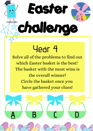 Easter Maths Challenge Year 4 | Teaching Resources