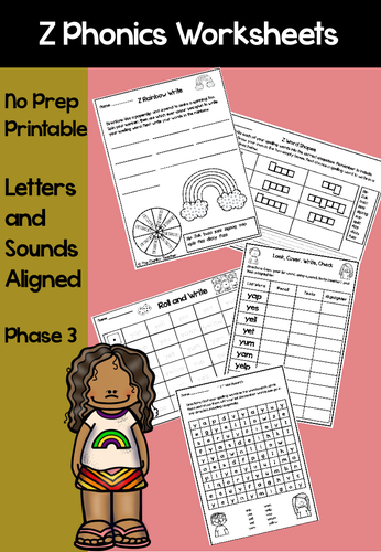 Phase 3 Phonics Activities - Z/ZZ | Teaching Resources