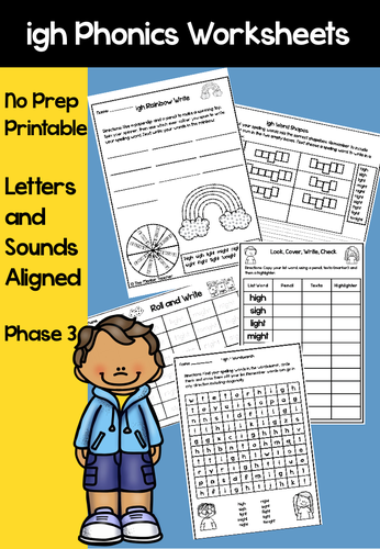 Phase 3 Phonics Activities - igh | Teaching Resources