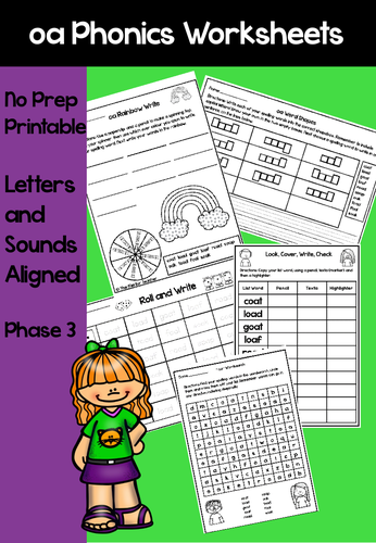 Phase 3 Phonics Activities - oa | Teaching Resources