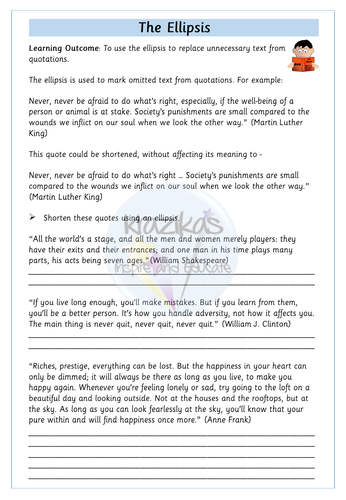 The Ellipsis | Teaching Resources