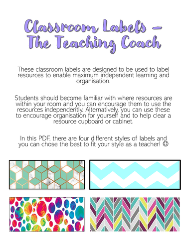 Tray Labels | Classroom Organisation Storage | Colourful | Stationary ...