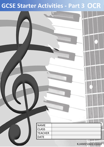 OCR GCSE (9-1) Music Listening Starters Student Workbook Part 3 ...