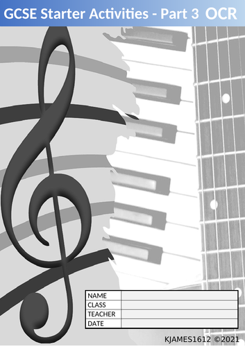 OCR GCSE (9-1) Music Listening Starters Student Workbook Part 3 ...