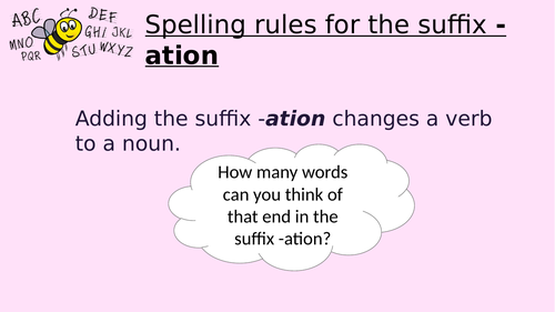 Spelling suffix ation | Teaching Resources