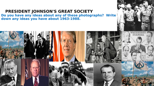 A LEVEL - THE PRESIDENCIES OF KENNEDY; JOHNSON AND NIXON | Teaching ...
