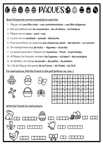 KS3 French- Easter Booklet | Teaching Resources