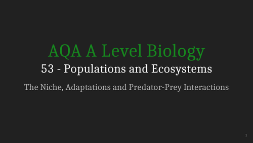 AQA A Level Biology Presentations Chapter 7 - Genetics, Evolution and ...