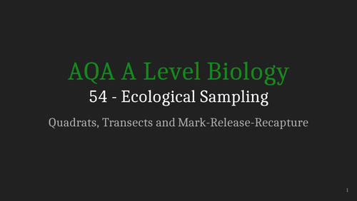 AQA A Level Biology Presentations Chapter 7 - Genetics, Evolution and ...