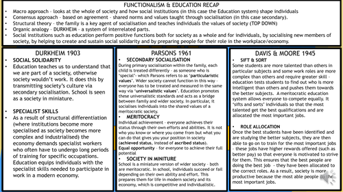 Year 1 sociology revision flashcards - Education & Families and ...