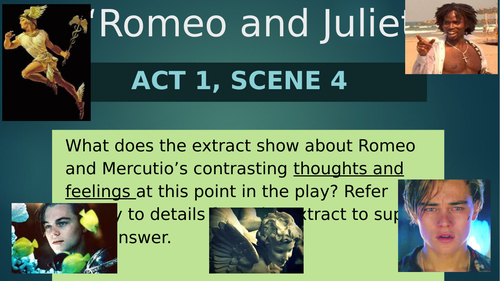 ‘Romeo and Juliet’ Extract (Act 1 scene 4) based on characters - Romeo ...