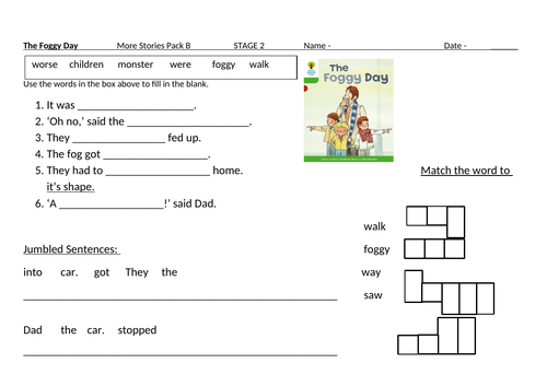 ORT LEVEL 2 Worksheets to support reading books | Teaching Resources