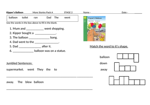 ORT LEVEL 2 Worksheets to support reading books | Teaching Resources