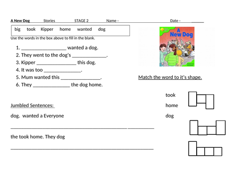 ORT LEVEL 2 Worksheets to support reading books | Teaching Resources