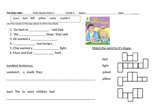ORT LEVEL 2 Worksheets to support reading books | Teaching Resources