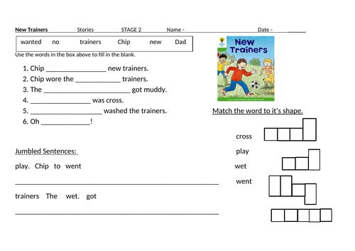 ORT LEVEL 2 Worksheets to support reading books | Teaching Resources