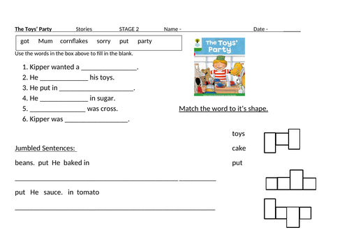 ORT LEVEL 2 Worksheets to support reading books | Teaching Resources