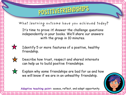 Positive Friendships PSHE Lesson | Teaching Resources