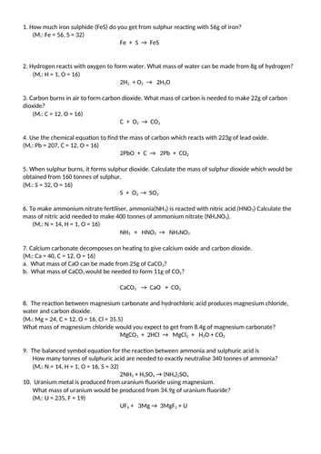 AQA GCSE Chemistry (9-1) - C4.2 Equations and calculations FULL LESSON ...