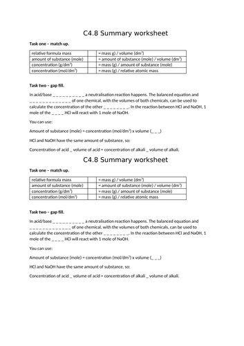 AQA GCSE Chemistry (9-1) - C4.8 Titration calculations FULL LESSON | Teaching Resources