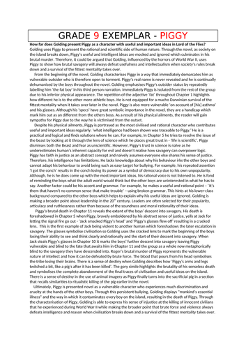 Piggy Lord of the Flies | Teaching Resources