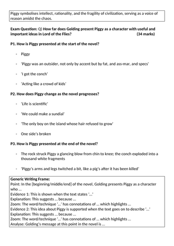 Piggy Lord of the Flies | Teaching Resources