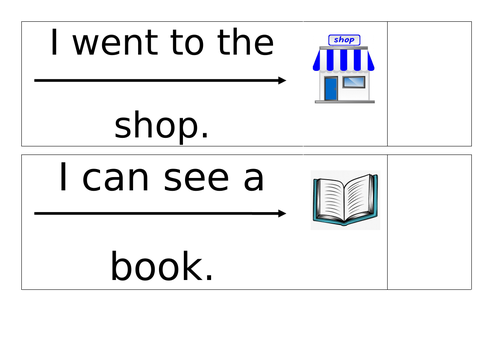Foldable Read & Reveal Sentence Strips | Teaching Resources