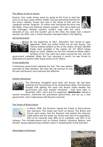 Why Did Russia Leave WWI? | Teaching Resources
