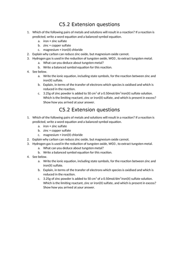 AQA GCSE Chemistry (9-1) - C5.2 Displacement reactions FULL LESSON ...