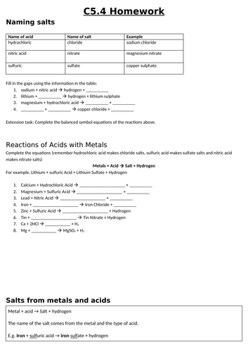 AQA GCSE Chemistry (9-1) - C5.4 Salts from metals FULL LESSON ...