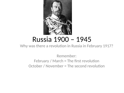 GCSE Russia 1905 Revolution | Teaching Resources